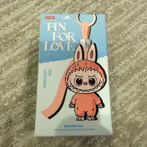 Labubu | Toys | Popmart Labubu Pin For Love Series Letter V Green Brand ...